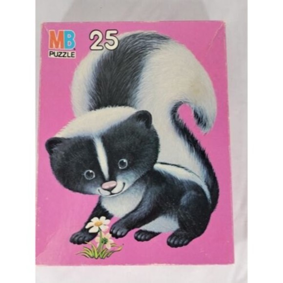 Toys | Vintage 1981 Milton Bradley Baby Skunk Puzzle Pastel Pets Series ...